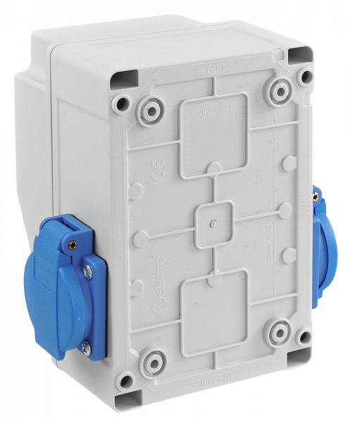 Construction power distributor 1x 16A 5-pole CEE 2x 230V main switch ...