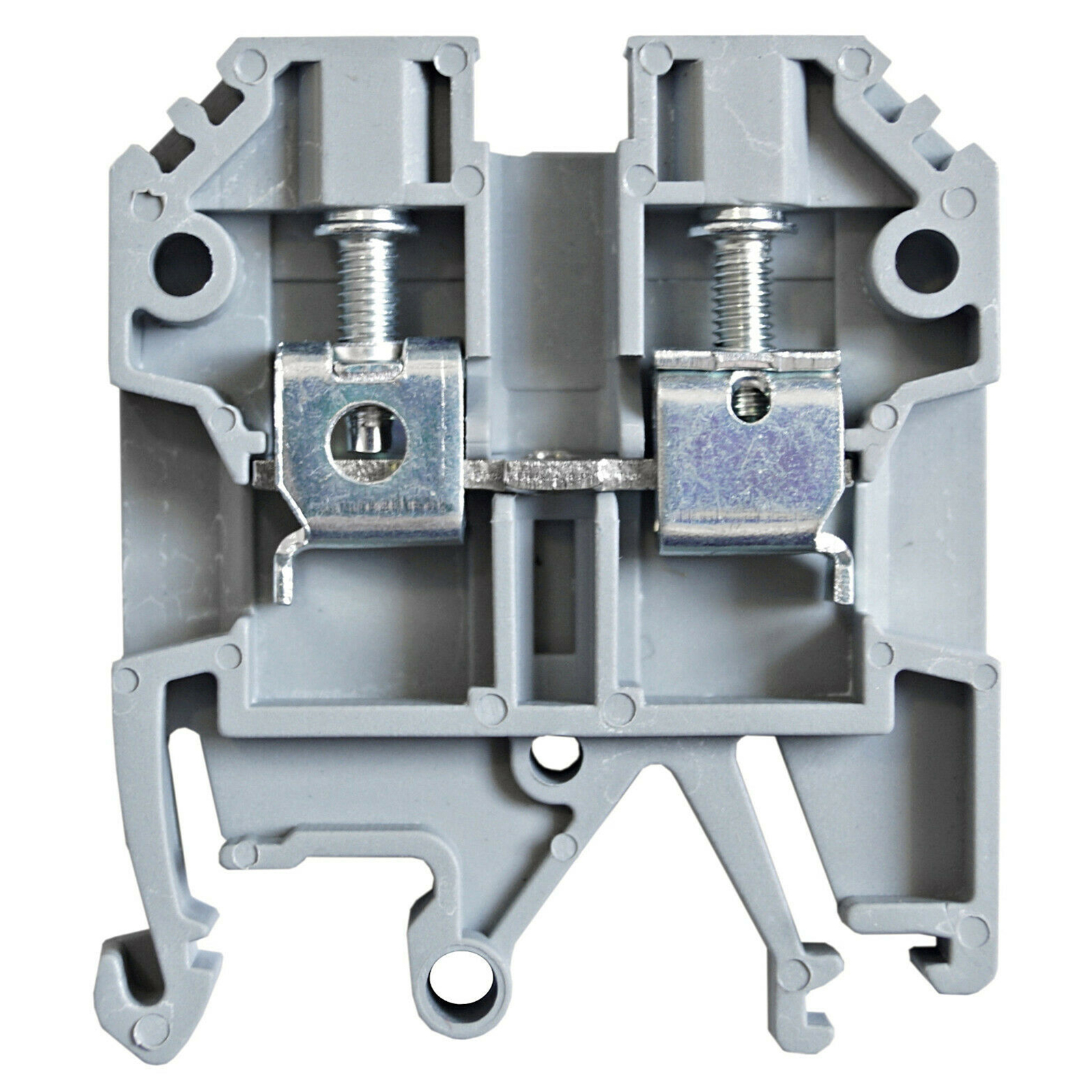 Borne de passage raccordement à vis 2 raccordements 4 mm², gris | Kayoo ...