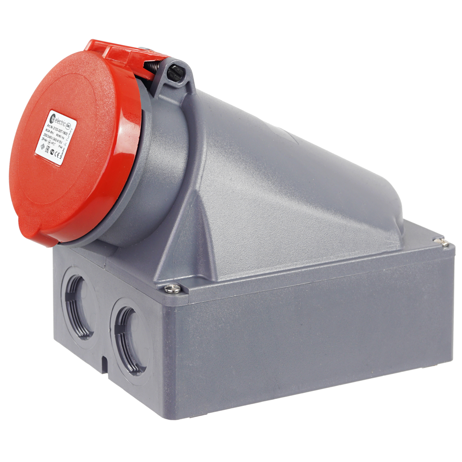 CEE-Wandsteckdose Aufputz IP44 63A 5-polig 3P-N-E-P 415V