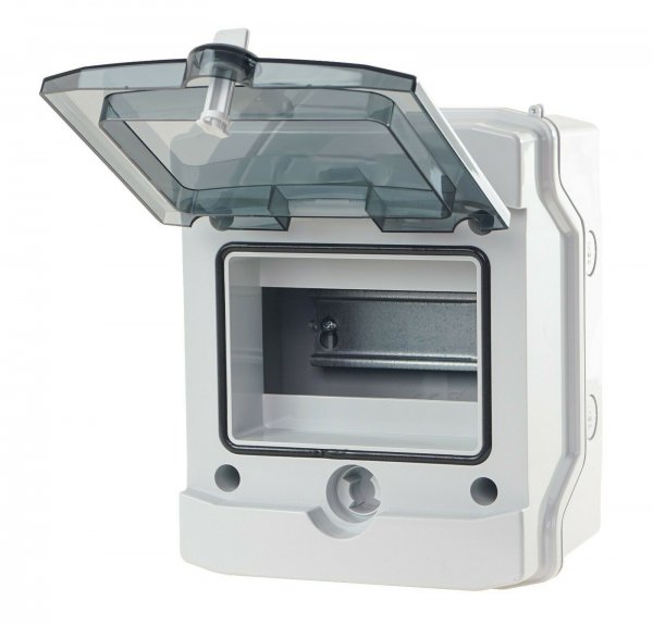 Fuse box small distribution board 6 modules 1-row IP65 surface-mounted ...