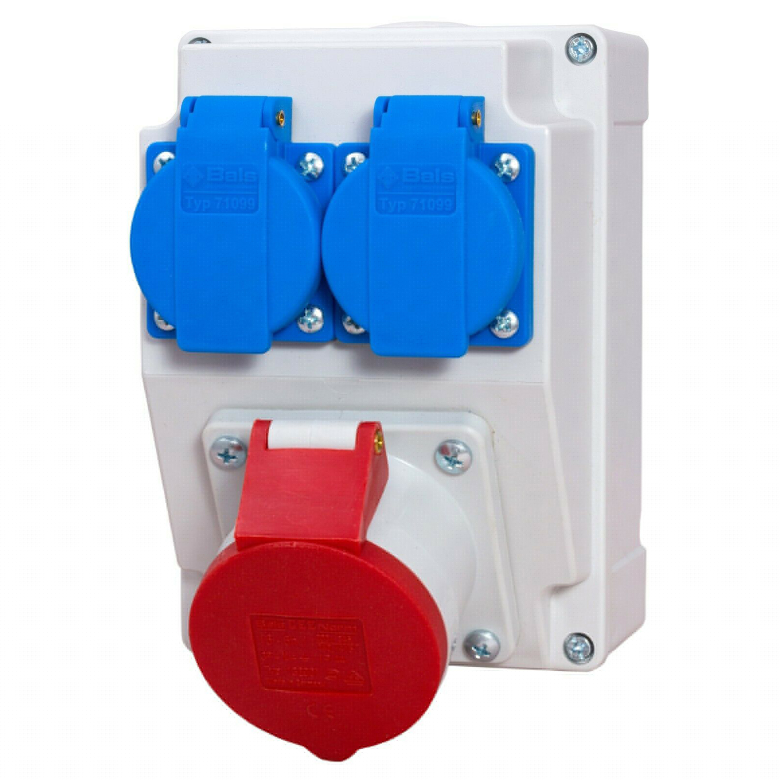 Construction power distributor 1x 16A 5-pole 400V CEE 2x 230V Schuko ...