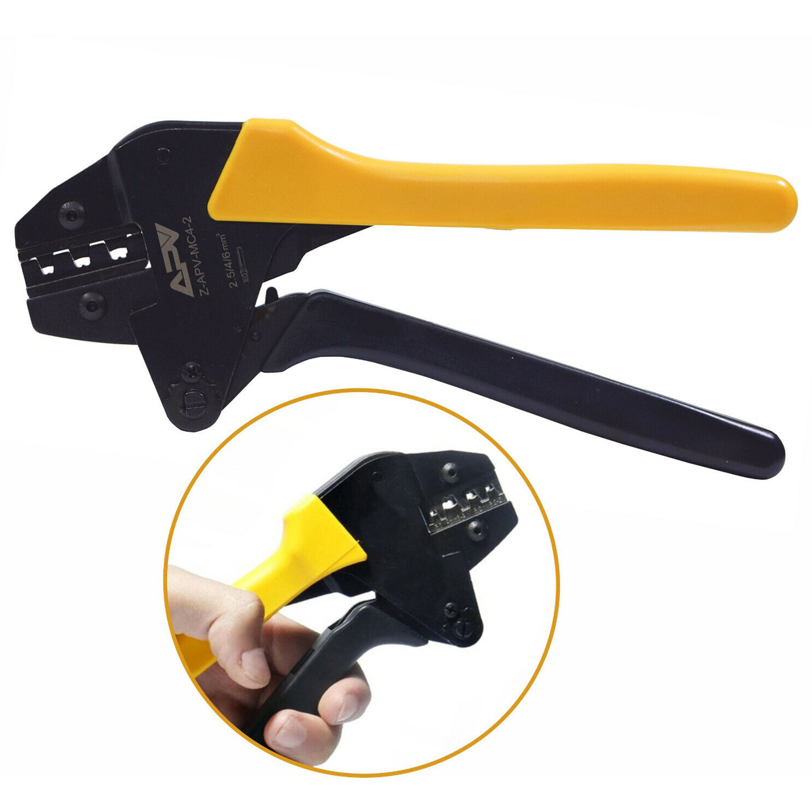 Pince à sertir Pince à sertir pour embouts 2,5-6mm², pour cosses Jaune | Kayoo France