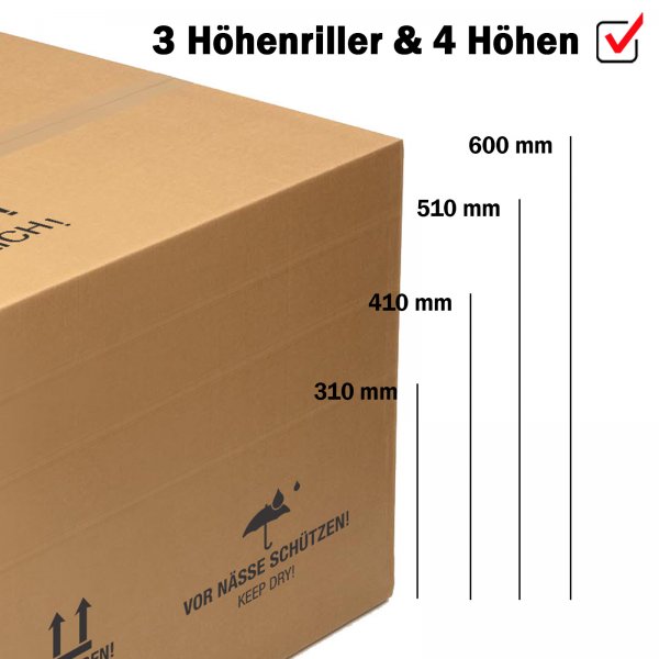 Shipping carton 1200 x 600 x 600 mm, 2.30 BC shaft, stable | KAYOO.eu ...