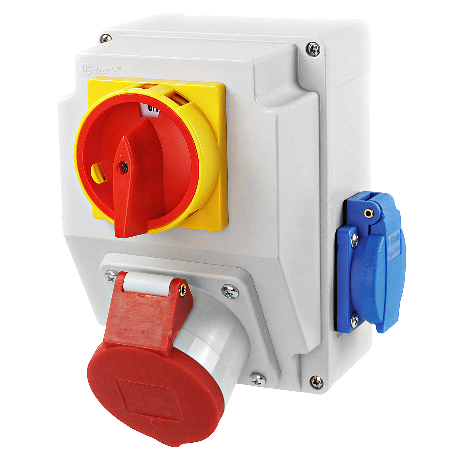 Distributeur de courant de chantier 1x 16A 5 pôles CEE 2x 230V Interrupteur principal IP65 ...