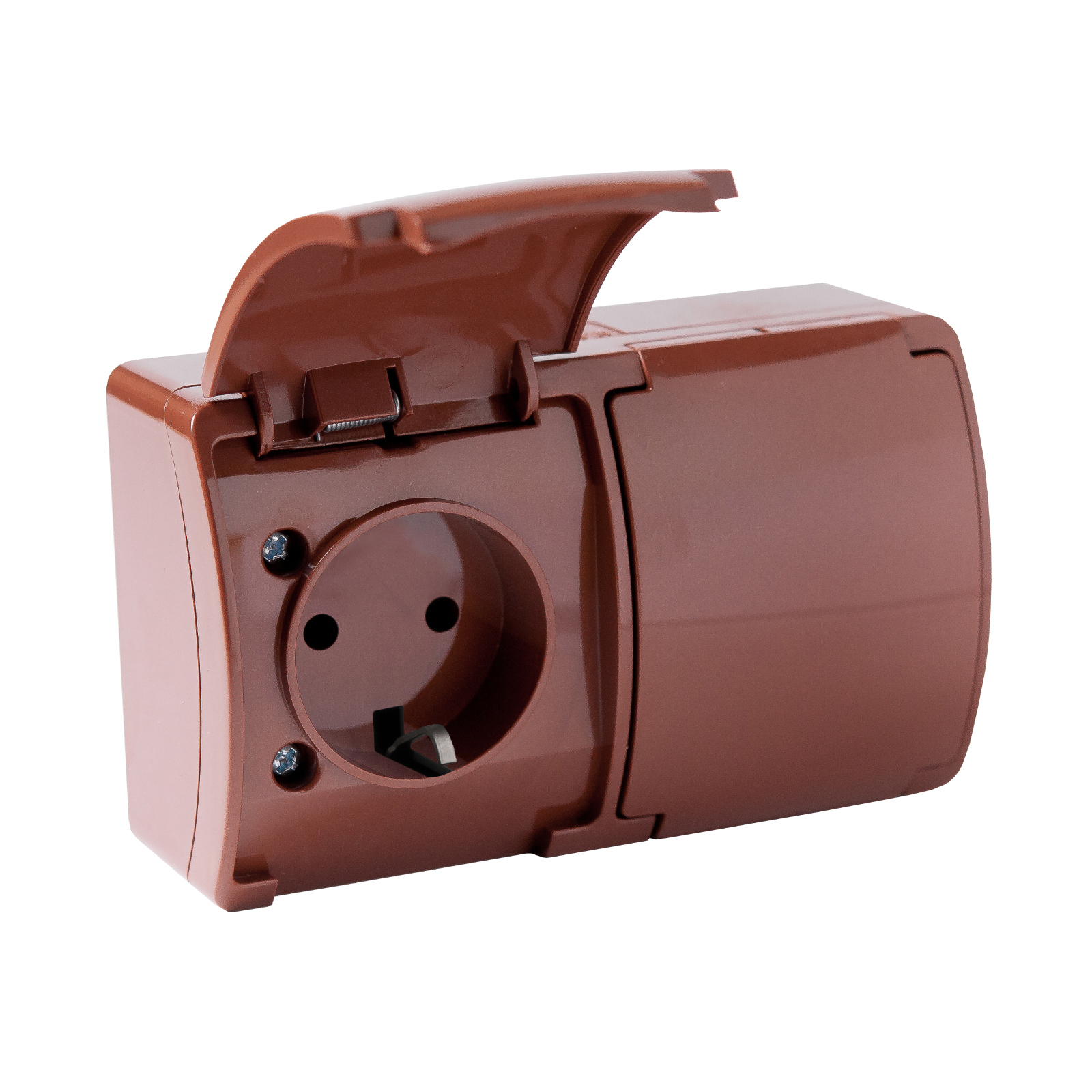 Schuko socket outlet surface-mounted 2-fold socket outlet IP44 16A 250V ...