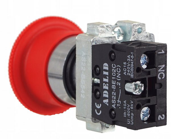 Emergency stop push button stop switch 10A 600V 1NC | Kayoo International