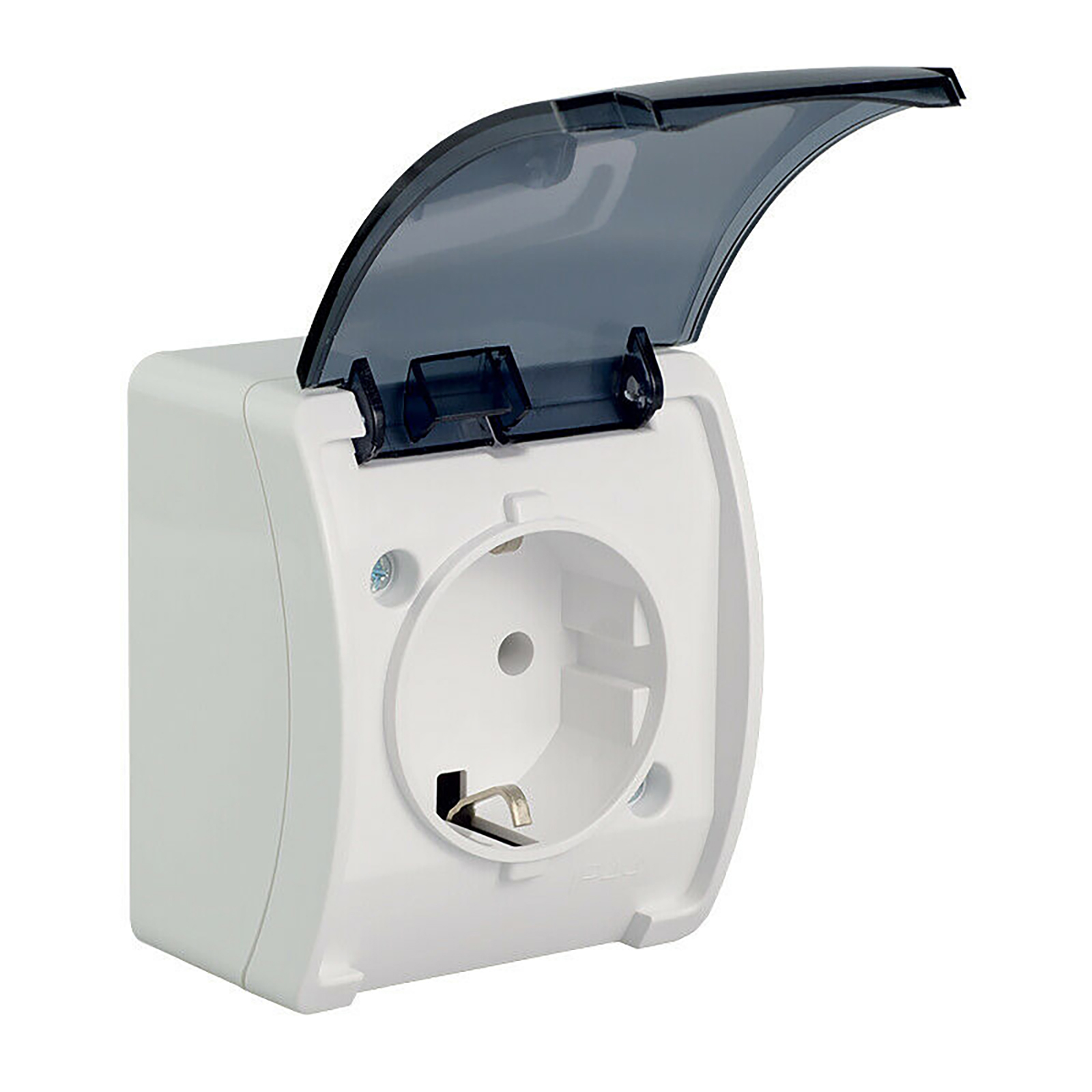Schuko socket outlet surface-mounted 1-fold IP44 10A 250V White ...