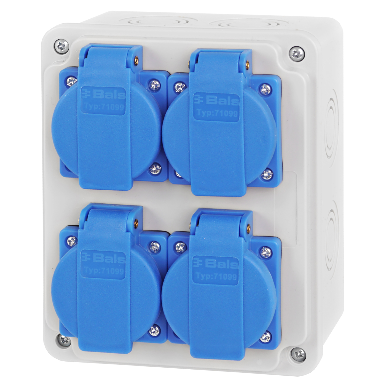 Baustromverteiler 4x 230V Bals Schuko Steckdosen IP65