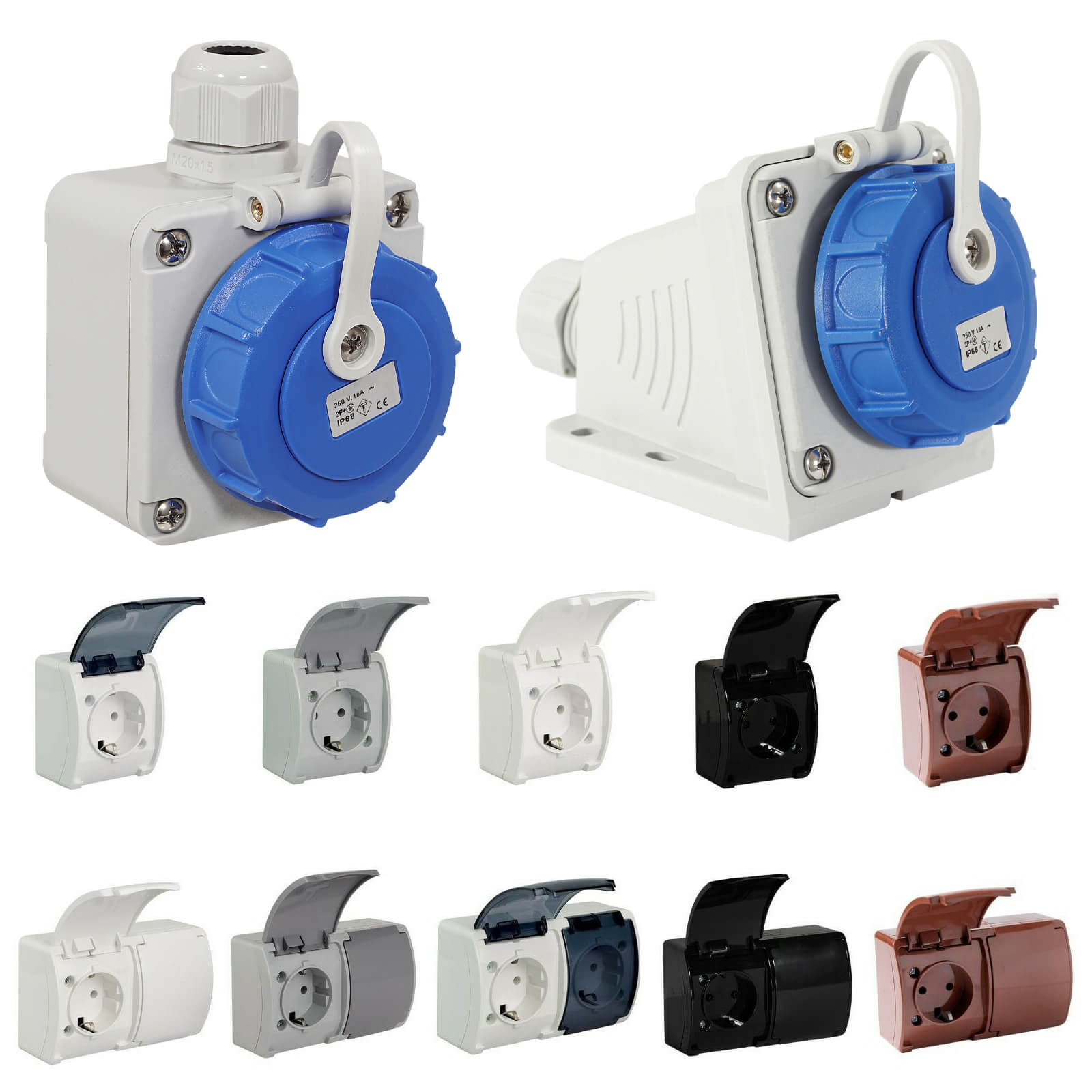 Buy high-quality Schuko surface-mounted sockets safely online! | Kayoo ...