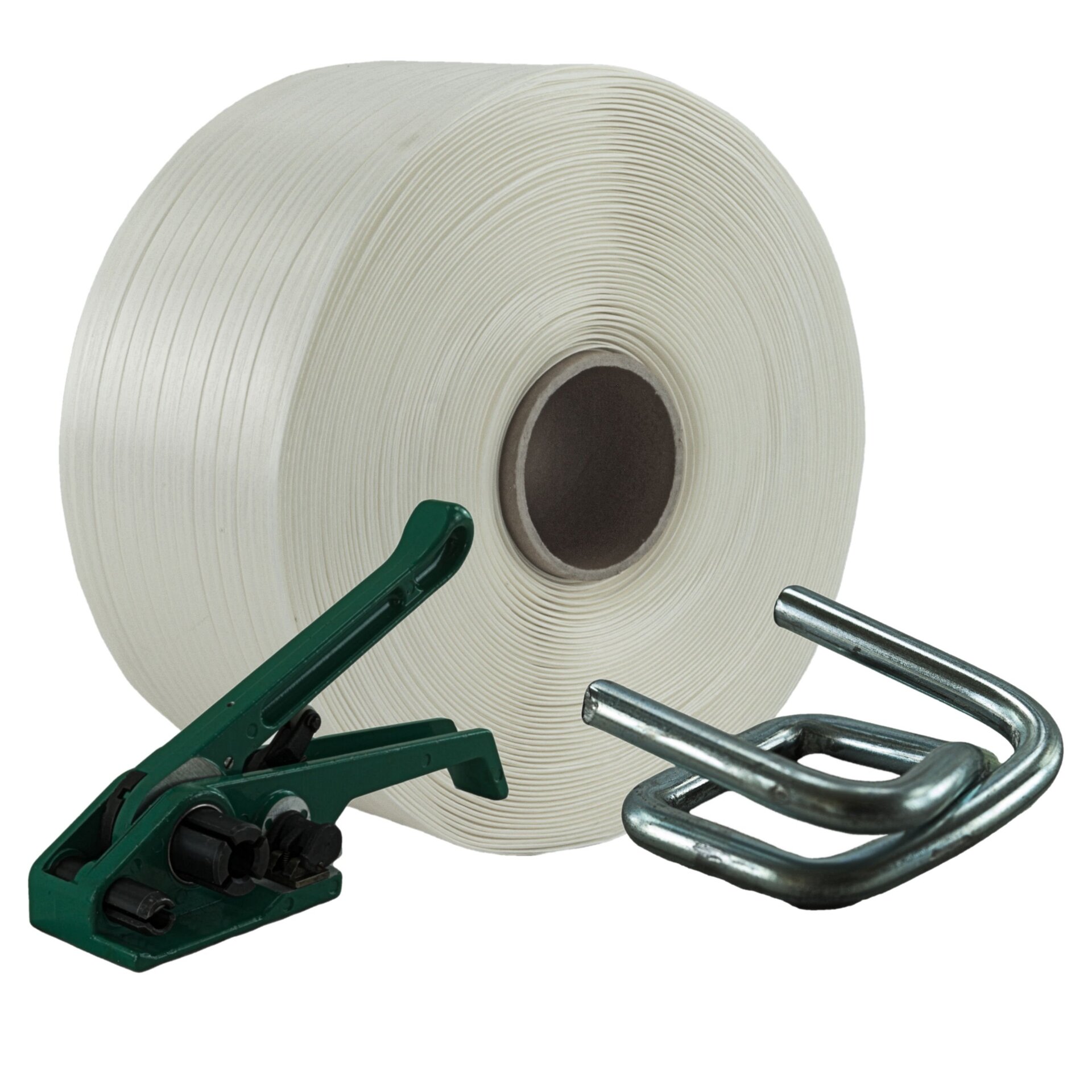 High quality textile strapping set 19 mm 400 m clamps tensioner | KAYOO ...