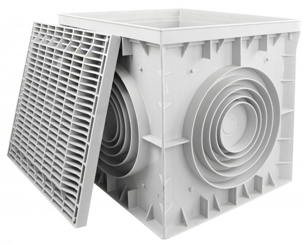 Revisionsschacht Kontrollschacht 550x550x500mm Deckel