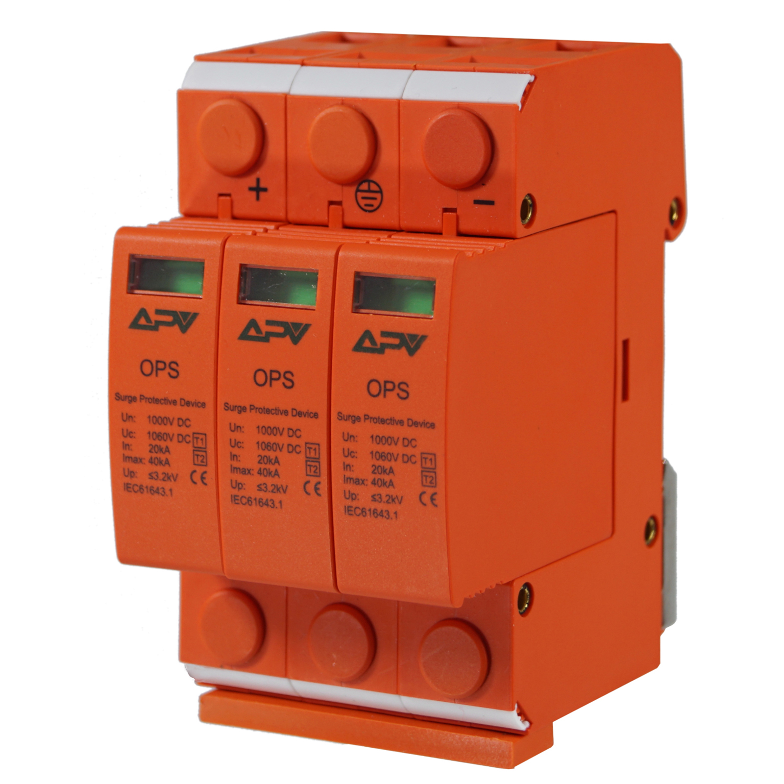 Parafoudre B+C (T1+T2) 3 pôles 1000V DC 40kA PV | Kayoo France